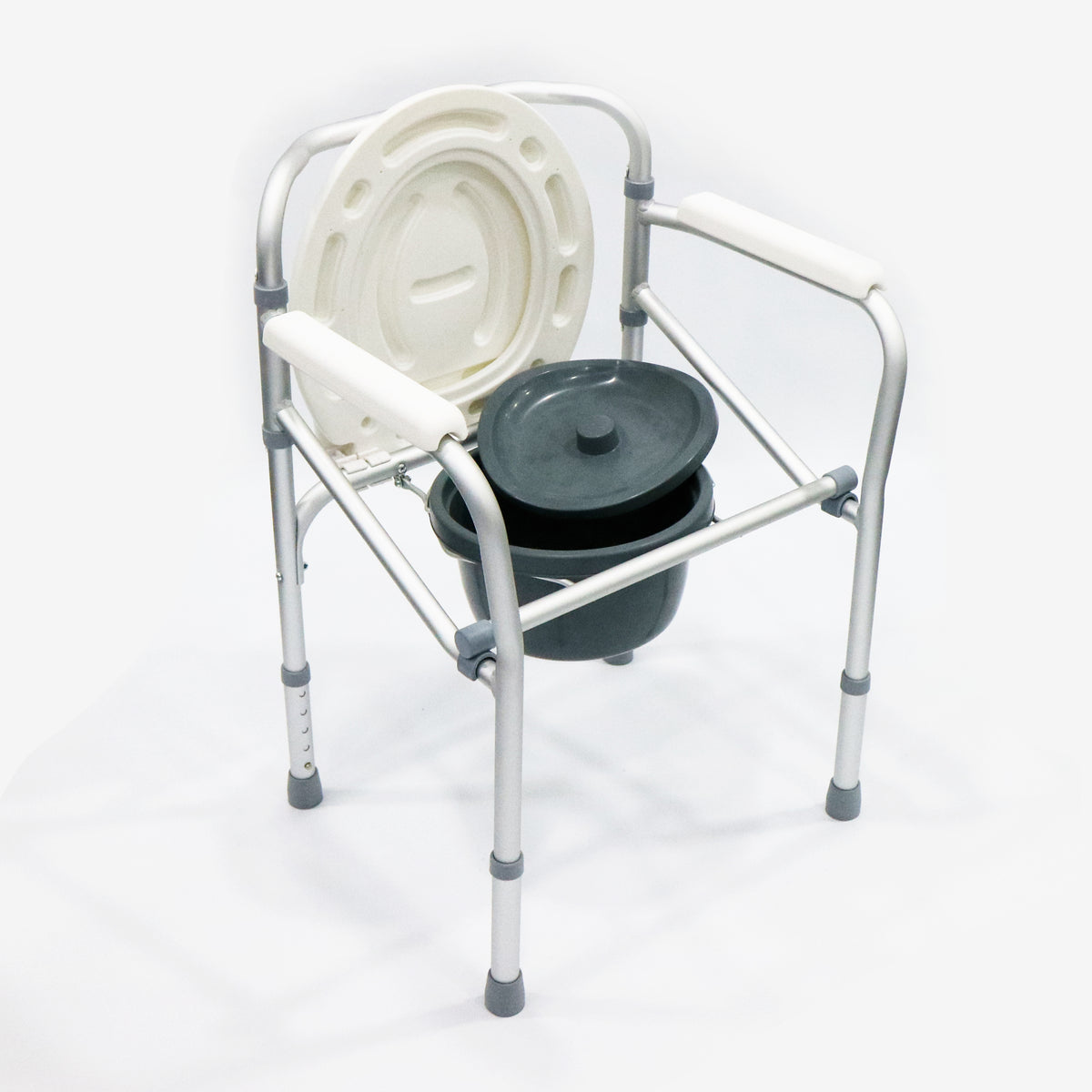 Aluminium Foldable Stationary Commode – Easy Wheels Pte Ltd