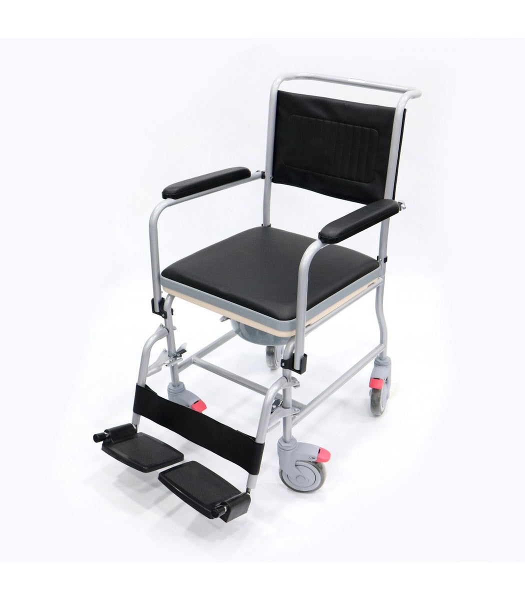 Powder Coated Steel Detachable Commode With 4 Brakes (Stocks in Jan 20 ...