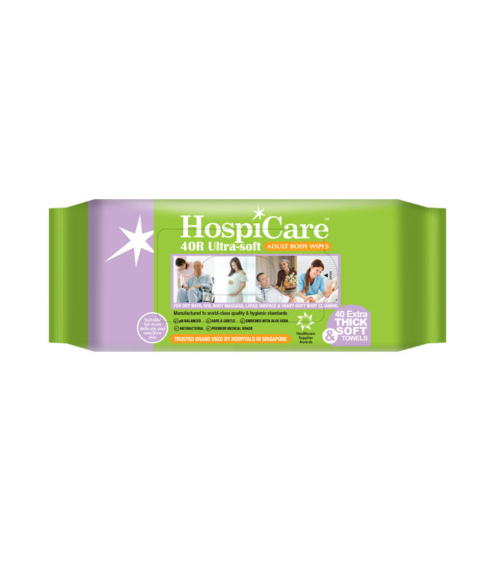 HospiCare 40R Ultra-Soft Adult Body Wipes – Easy Wheels Pte Ltd